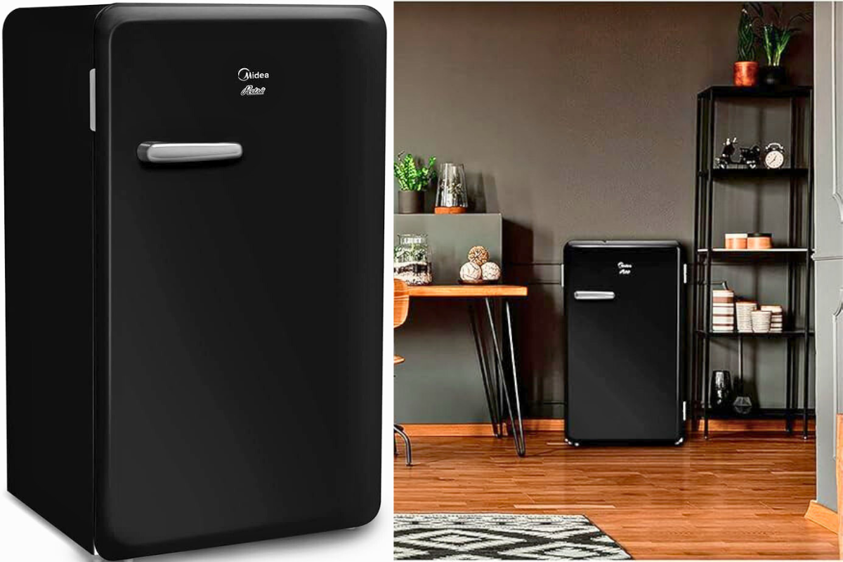 Frigobar Retrô Preto Midea MRV10P1 – Análise Completa - Melhor Frigobar